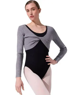 CAPEZIO Shrug With Faux Knot Medium Grey