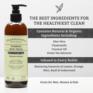 PHARMACOPIA NATURAL BODYCARE Verbena Body Washbalancing Aromatherapy