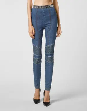 Philipp Plein Denim Super Stretch Jeggings - Superstretchbluemistake