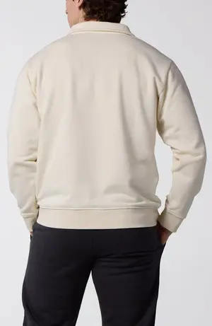 CENTERLINE ATHLETICS Active Lifestyle You Know You Play Quarter Zip Sweatshirt - Ivory