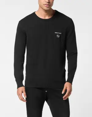 Philipp Plein Round Neck Pullover Greatness - Black