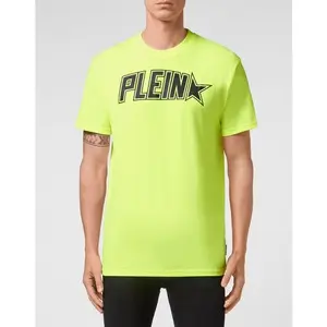 Philipp Plein T-shirt Round Neck Men Yellowfluo