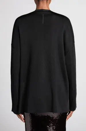 TOM FORD Merino Wool Blend Plunge Neck Sweater