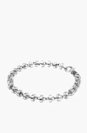 NIALAYA JEWELRY Round Link Bracelet - Silver