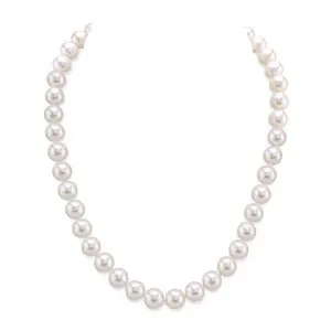 The Pearl Source 8.5-9.5mm White Freshwater Pearl Necklace - White Pearls