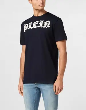 Philipp Plein T-shirt Round Neck Gothic Plein - Navy