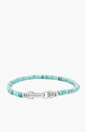 NIALAYA JEWELRY Heishi Bracelet - Turquoise