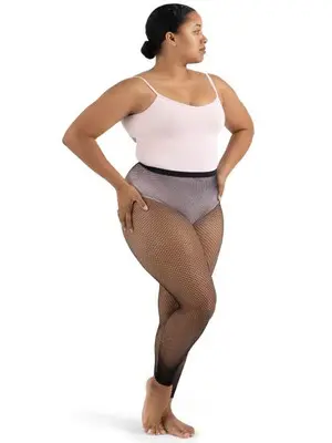 CAPEZIO Crop Classic Fishnet Tights - Black