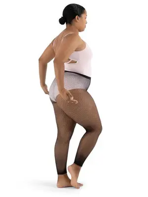 CAPEZIO Crop Classic Fishnet Tights - Black