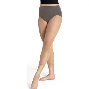 CAPEZIO Crop Classic Fishnet Tights - Medium Brown