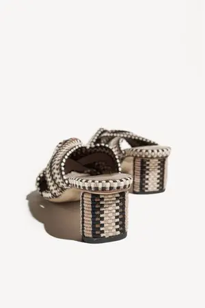 AMAMBAIH Gilda Handwoven Mule With Sculptural Heel
