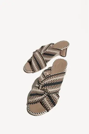 AMAMBAIH Gilda Handwoven Mule With Sculptural Heel