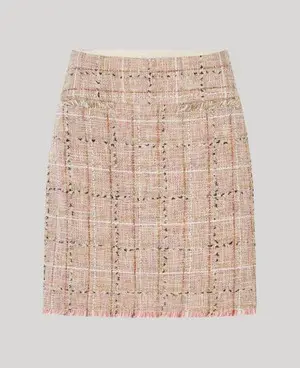 REALLY WILD CLOTHING Cece Boucle Check Mini Skirt