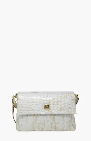 CAVALINHO Gallop 509patent Leather Clutch Shoulder Bag - Beige/white