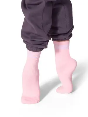 CAPEZIO Varsity Crew Sock - Bright Pink