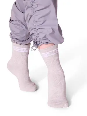 CAPEZIO Varsity Crew Sock - Medium Grey
