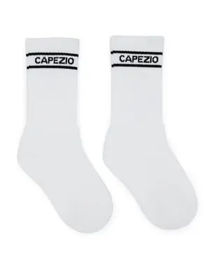 CAPEZIO Varsity Crew Sock White