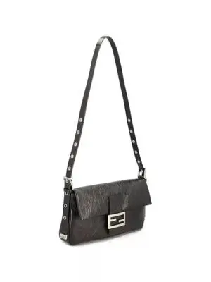 Fendi Baguette Crackled Leather Bag