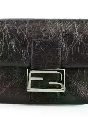 Fendi Baguette Crackled Leather Bag