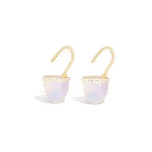 CAMPBELL + CHARLOTTE Found Cap Huggie Earring - Rainbow Moonstone