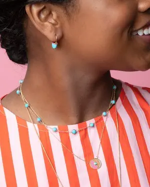 CAMPBELL + CHARLOTTE Found Cap Huggie Earring - Rainbow Moonstone