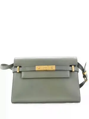 Saint Laurent Manhattan Leather Small Shoulder Bag - Green