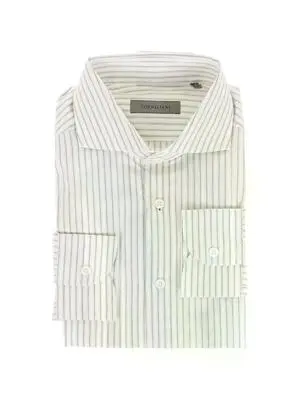 Corneliani Striped Cotton Shirt - White