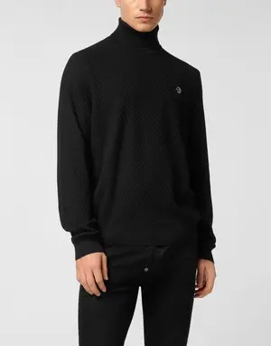 Philipp Plein Turtle Neck Ls - Black