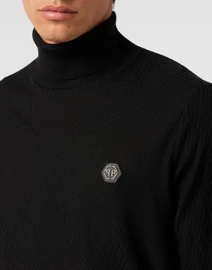 Philipp Plein Wool And Silk Turtleneck Pullover
