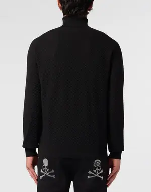 Philipp Plein Wool And Silk Turtleneck Pullover