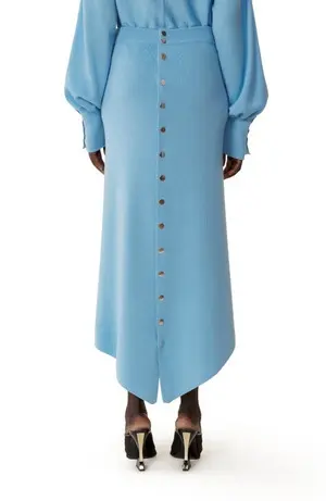 LANVIN Buttoned Long Skirt In Merino Wool