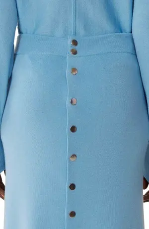 LANVIN Buttoned Long Skirt In Merino Wool