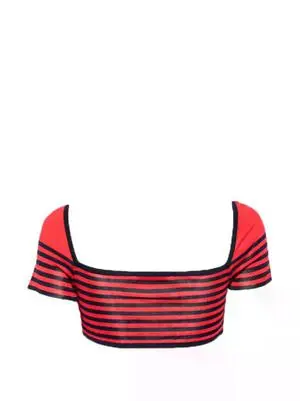 Celine 2000s Striped Crop Top