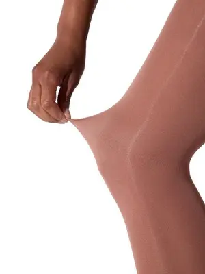 CAPEZIO Ultra Soft Self Knit Waistband Transition Tights - Dark Brown