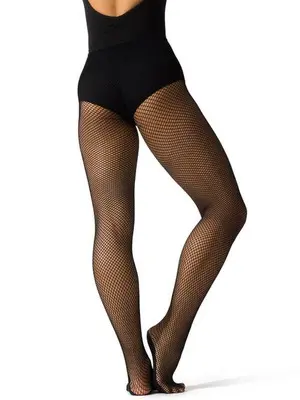 CAPEZIO Professional Fishnet Seamless Tights - Black