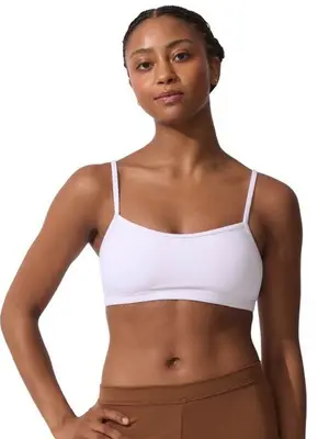 CAPEZIO Team Basics Camisole Bra Top White