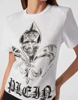 Philipp Plein Embellished Cotton T-shirt - White