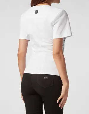 Philipp Plein Embellished Cotton T-shirt - White
