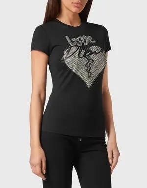 Philipp Plein Embellished Heart T-shirt - Black