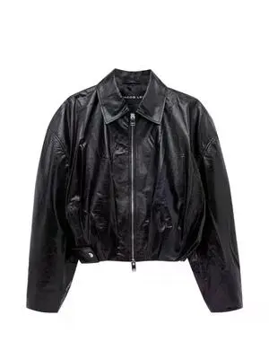 JACOB LEE Leather Bomber Jacket