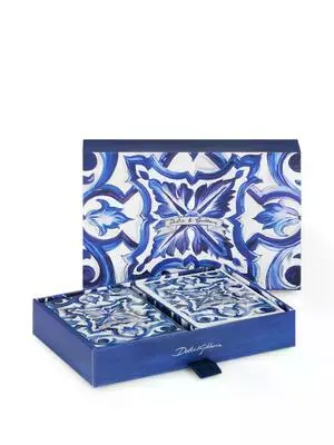 DOLCE & GABBANA CASA Maiolica Poker Set - Blue