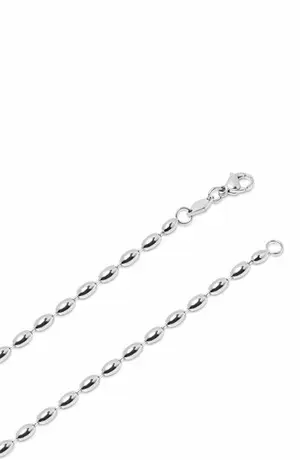 NIALAYA JEWELRY Silver Beaded Chain Necklace