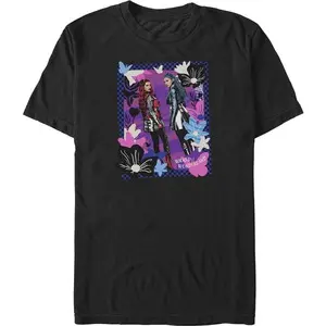 DESCENDANTS Floral Chloe And Red Portrait Short Sleeve Graphic T-shirt - Black