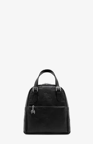 CAVALINHO Cavalo Lusitano 548 Embossed Leather Backpack - Black
