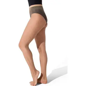 CAPEZIO All-over Rhinestone Fishnet Tights - Medium Brown