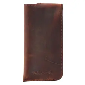 Trafalgar Doyle Horse Leather Snap Closure Glass Case