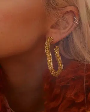 EMMA PILLS Obsession Sparkle Hoop - Gold