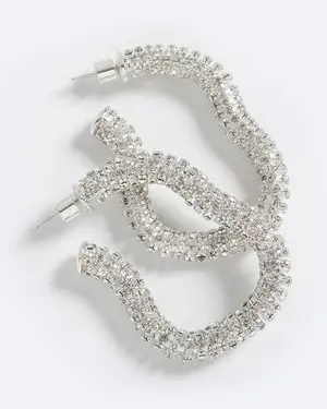 EMMA PILLS Obsession Sparkle Hoop - Silver