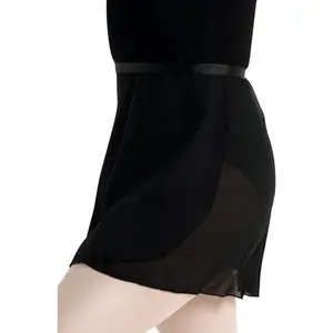 CAPEZIO Georgette Wrap Skirt - Black