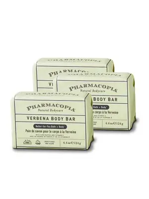 PHARMACOPIA NATURAL BODYCARE Verbena Body Bar3 Bar Bundle - None